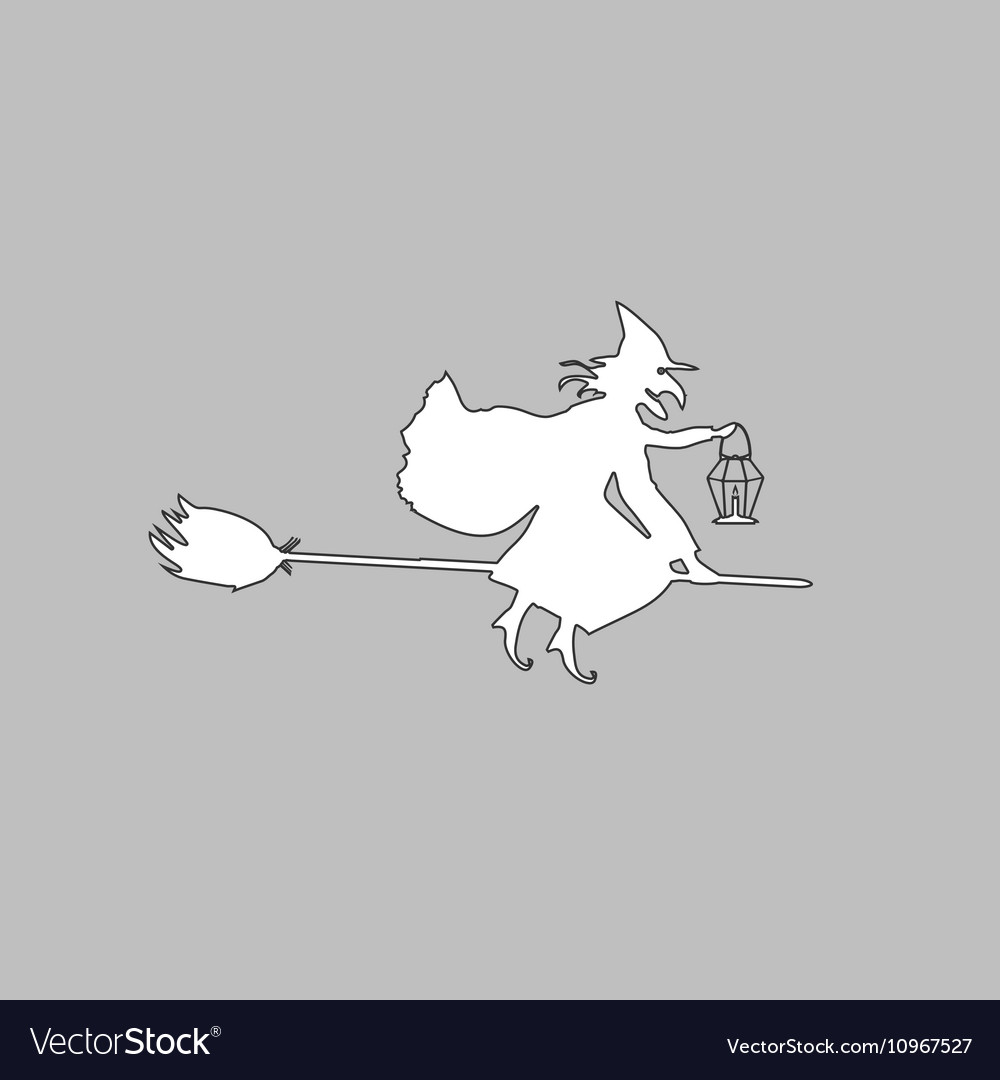 Witch computer symbol Royalty Free Vector Image