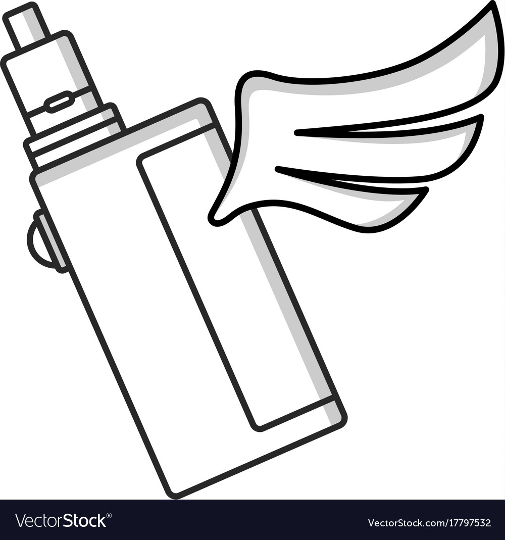 Angel wing vape vaporizer electric cigarette Vector Image