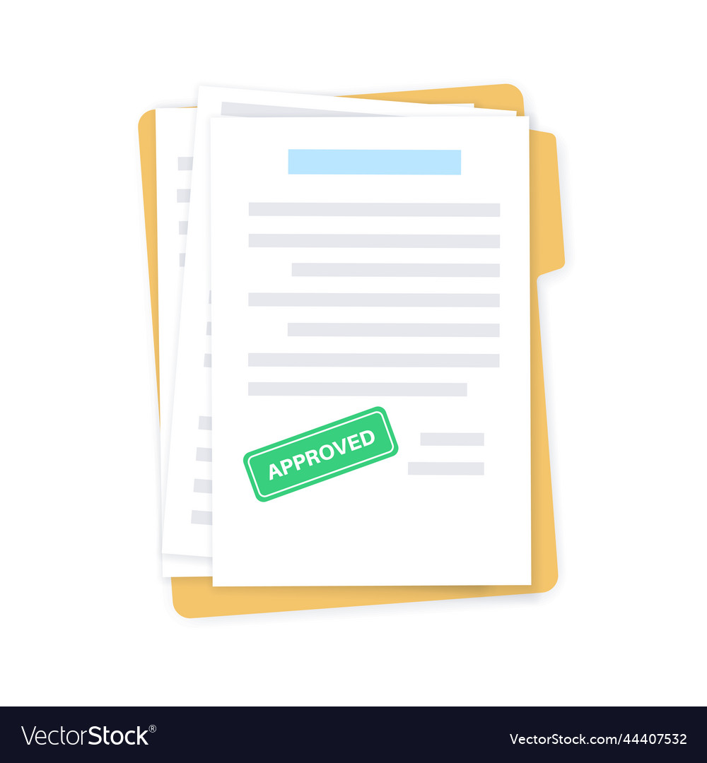 Approve document concept Royalty Free Vector Image