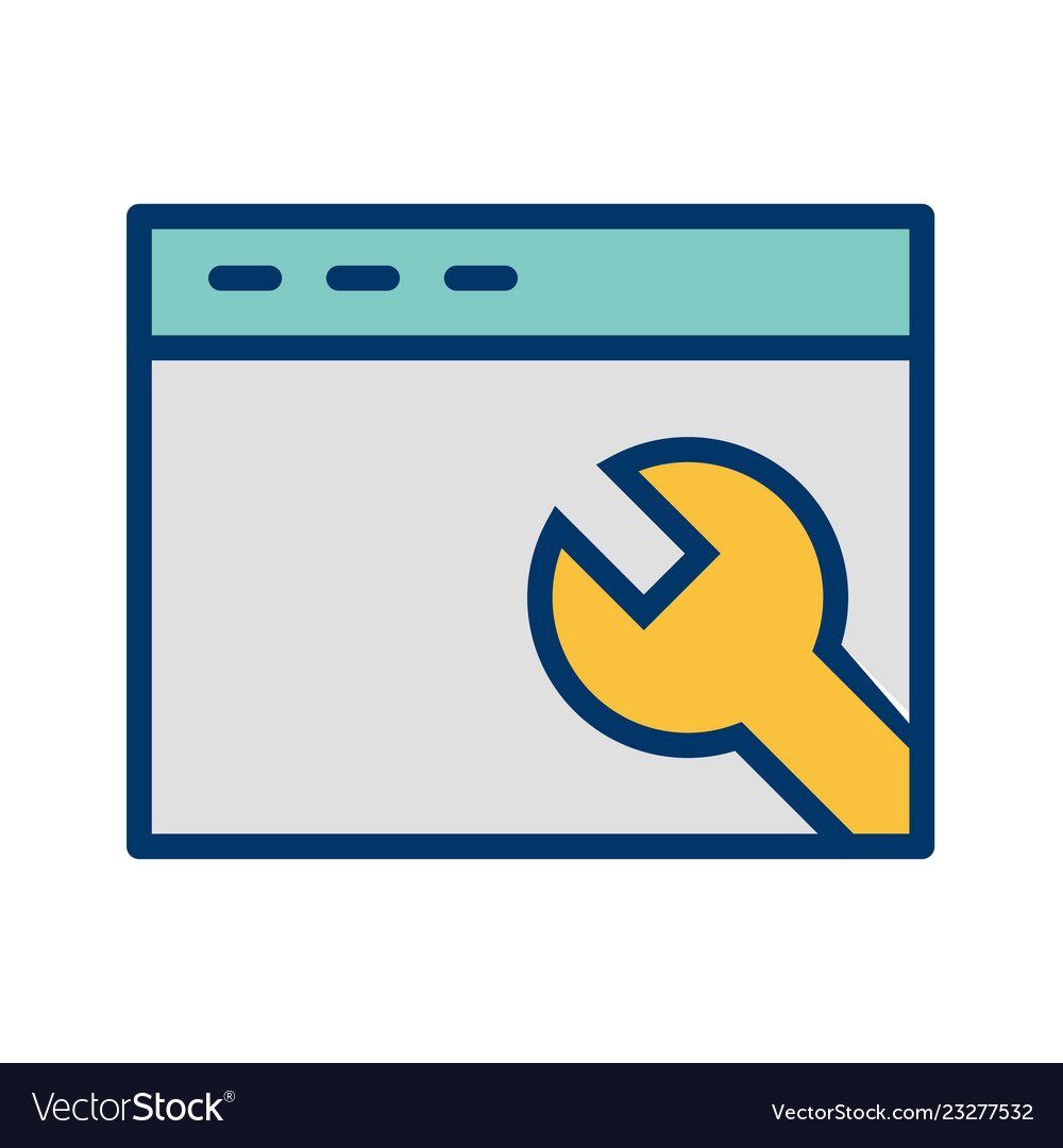 Browser settings icon Royalty Free Vector Image