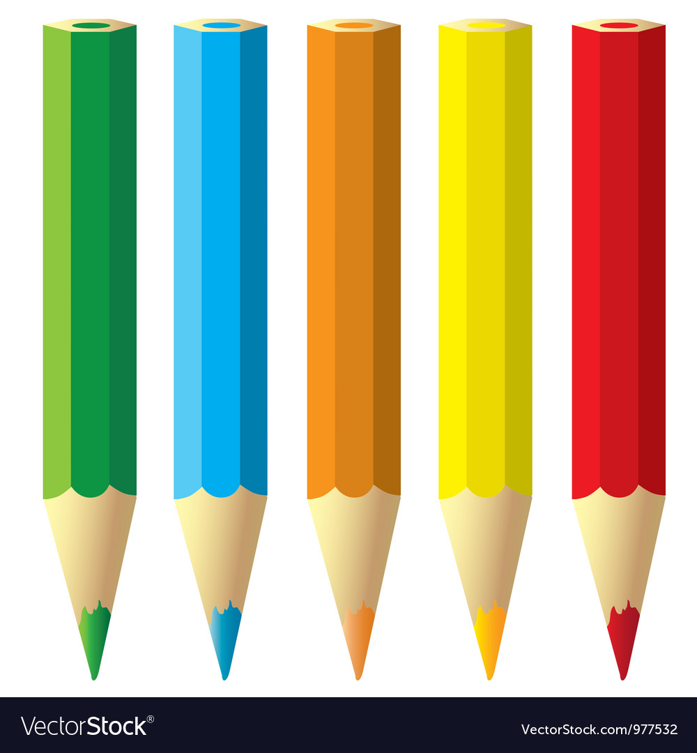 Crayons stationeries Royalty Free Vector Image