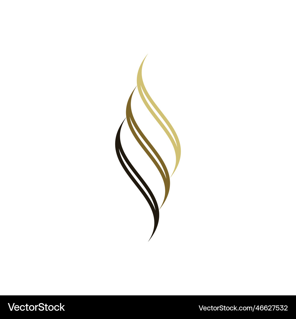 Hair hairstyle logo icon Royalty Free Vector Image