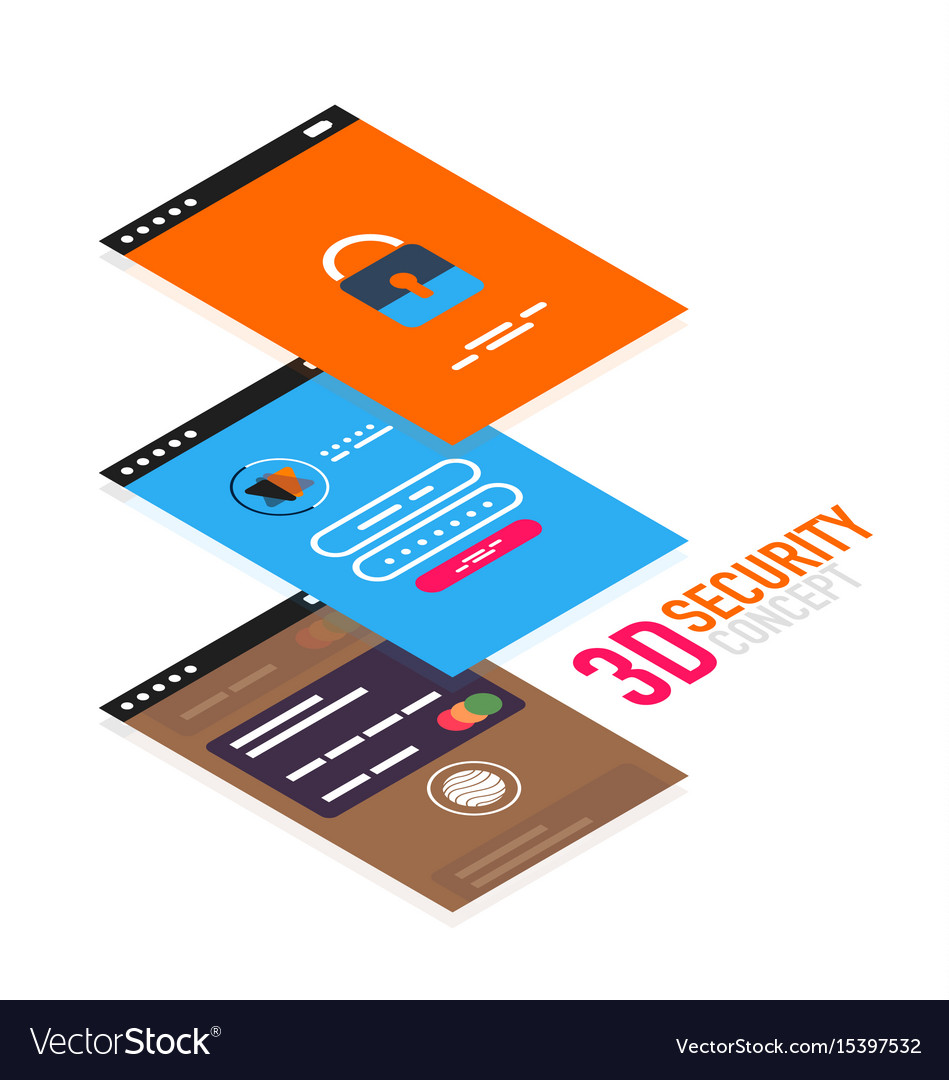 Isometric Mobile App Ui Design Concept Royalty Free Vector 