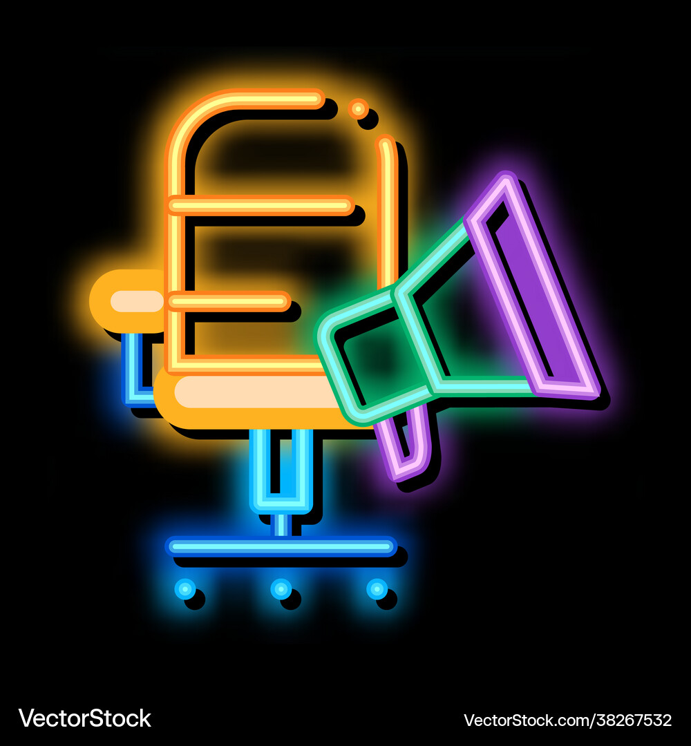 Loudspeaker Device Neon Glow Icon Royalty Free Vector Image