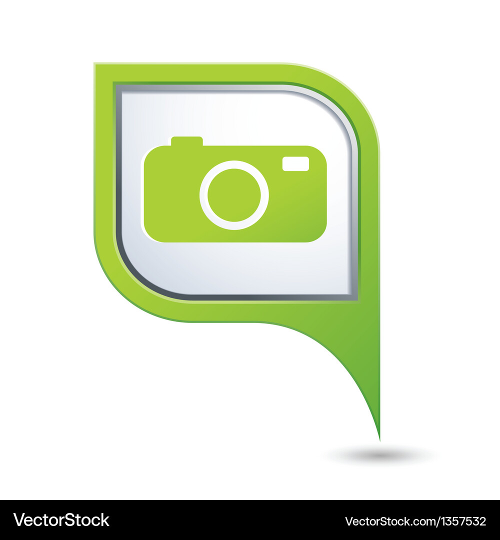 Map Pointer with Camera Icon Royalty Free Vector Image