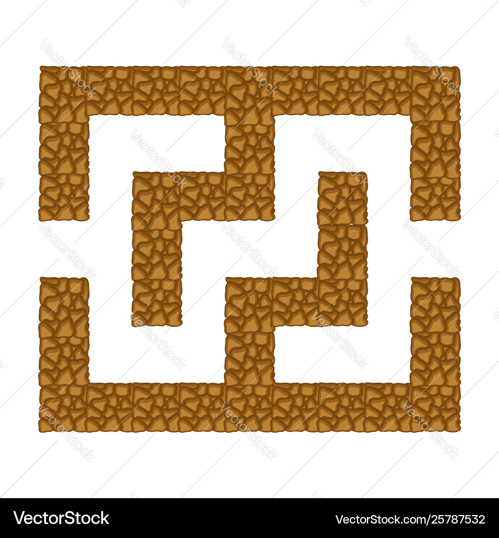 Maze underground game for kids puzzle Royalty Free Vector