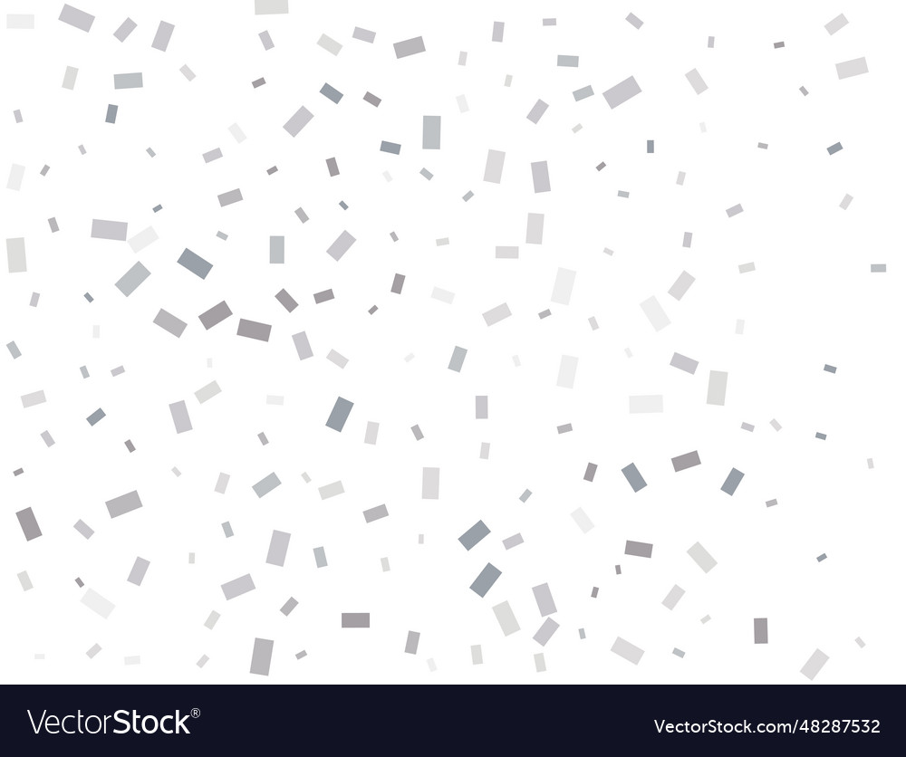 Modern light silver rectangular glitter confetti Vector Image