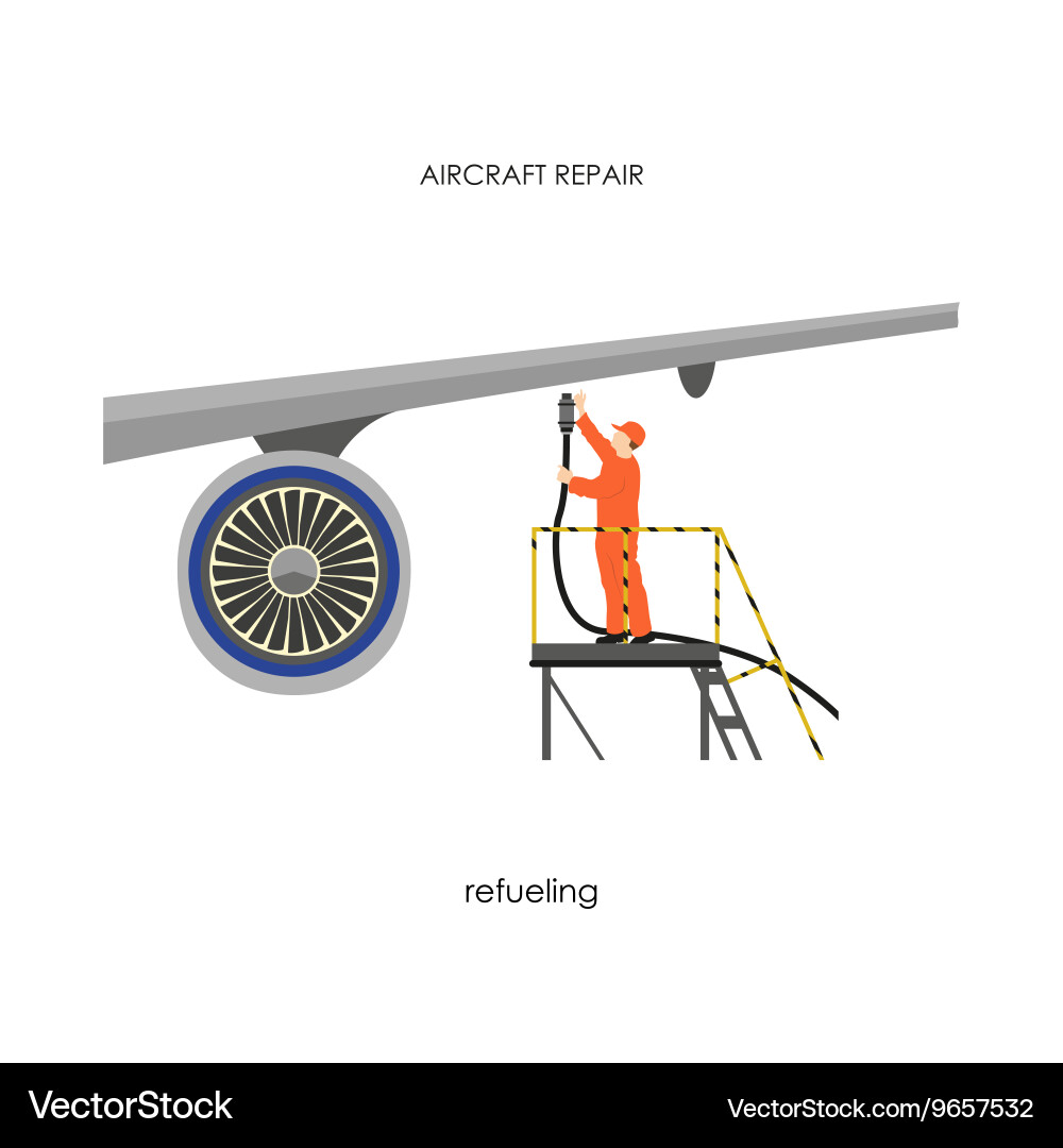 Repair and maintenance aircraft Royalty Free Vector Image