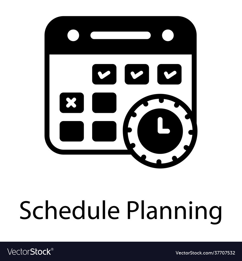 Schedule planning Royalty Free Vector Image - VectorStock