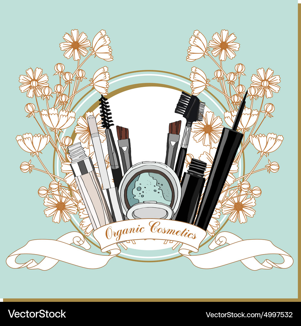 Set of makeup for the eyes Royalty Free Vector Image