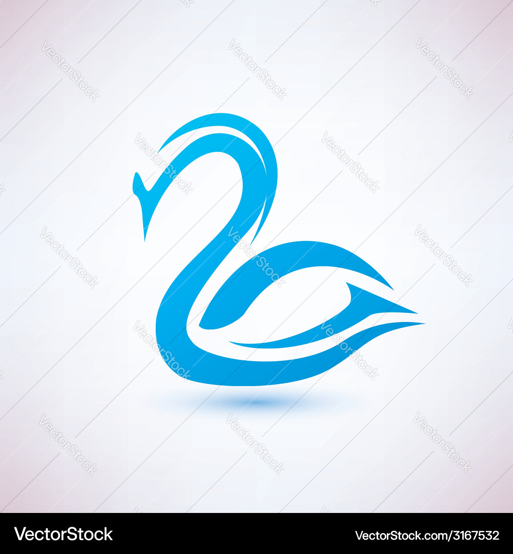 Swan symbol beauty concept icon Royalty Free Vector Image