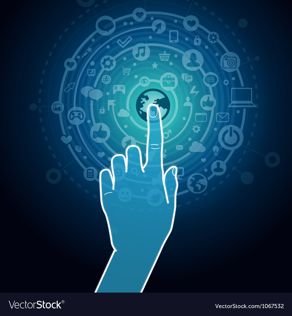 Touchscreen concept Royalty Free Vector Image - VectorStock