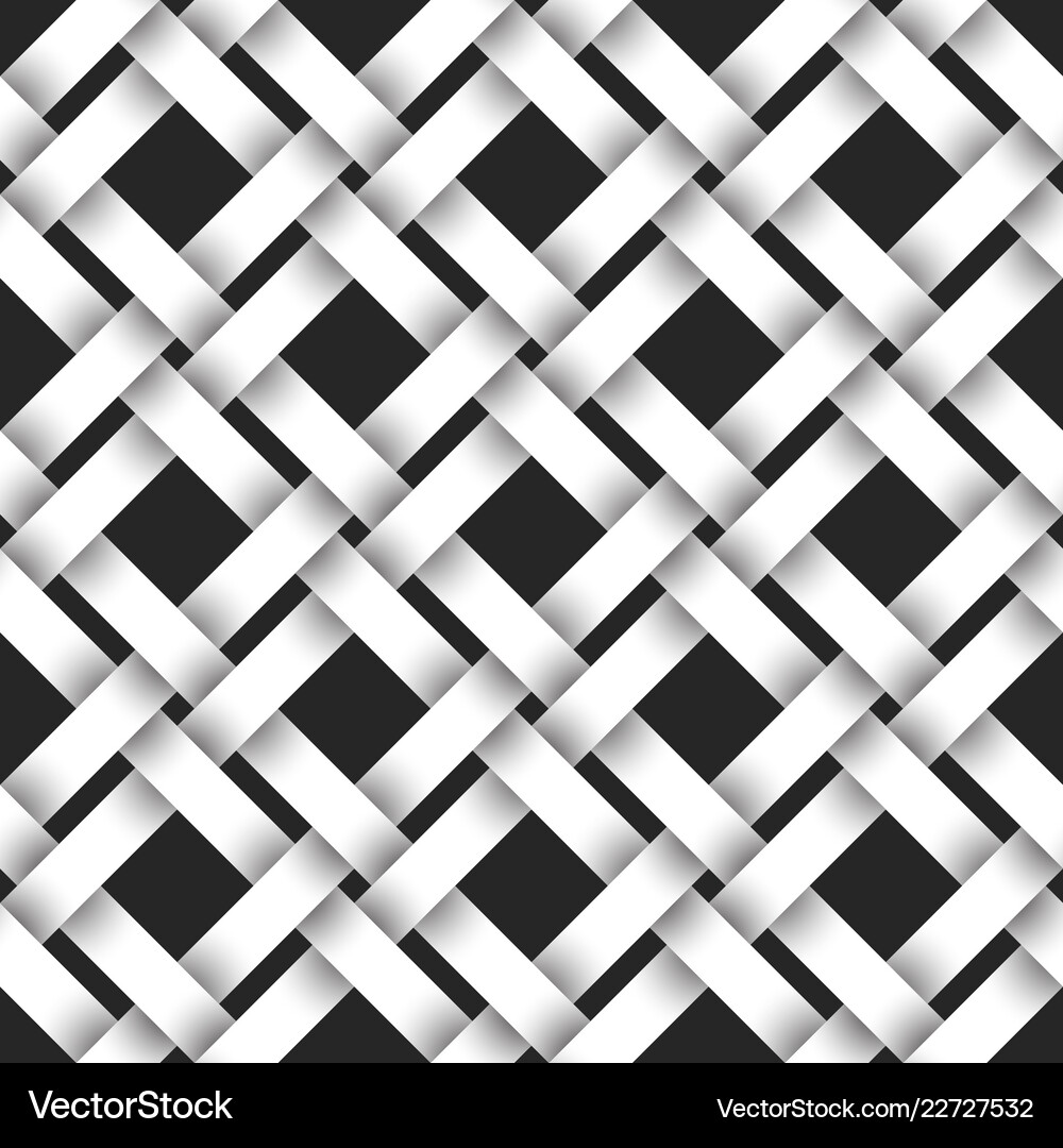 Volumetric seamless pattern of intertwined bands Vector Image
