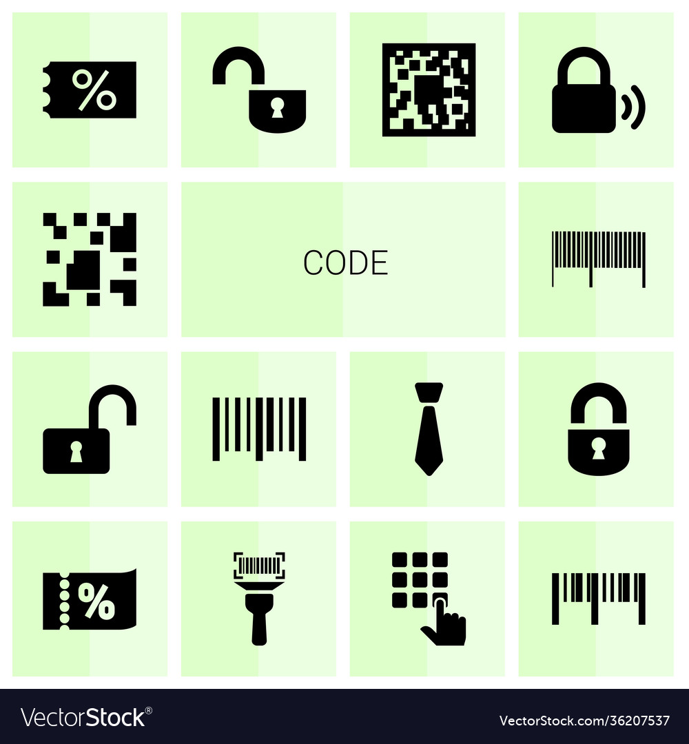 14 code icons Royalty Free Vector Image - VectorStock