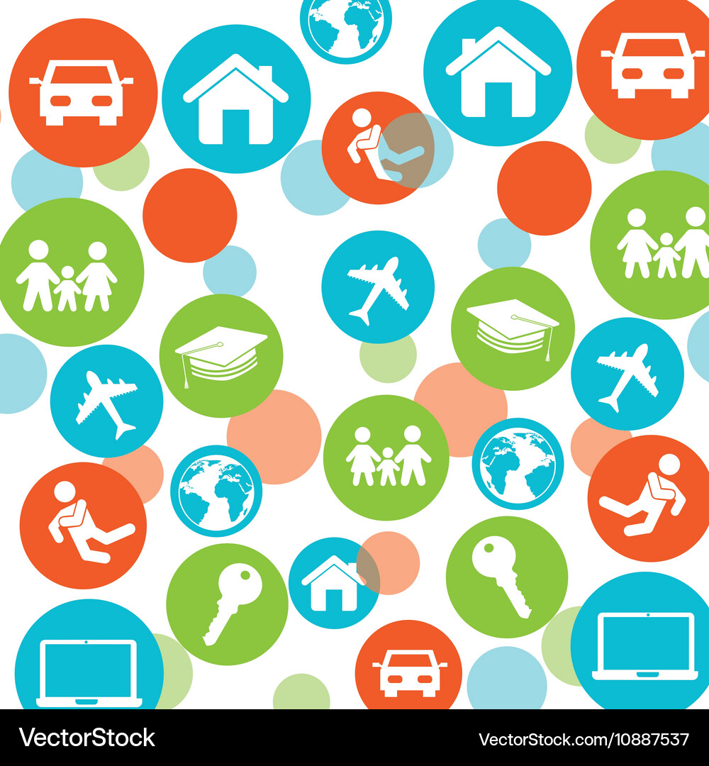Best insurance concept icons Royalty Free Vector Image