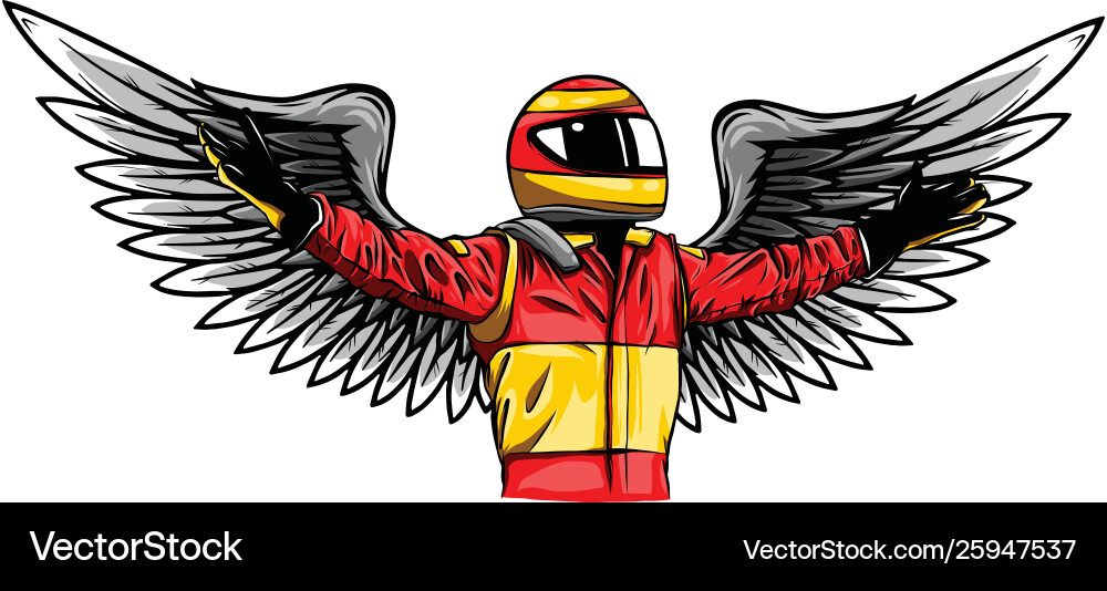 Car racing man cartoon design Royalty Free Vector Image