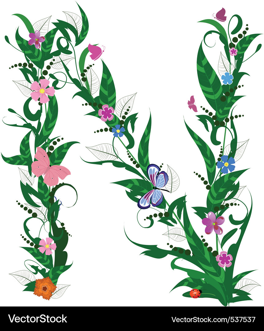 Cover letter flower Royalty Free Vector Image - VectorStock