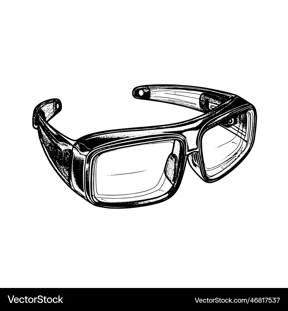 Hand drawn of augmented reality glasses Royalty Free Vector