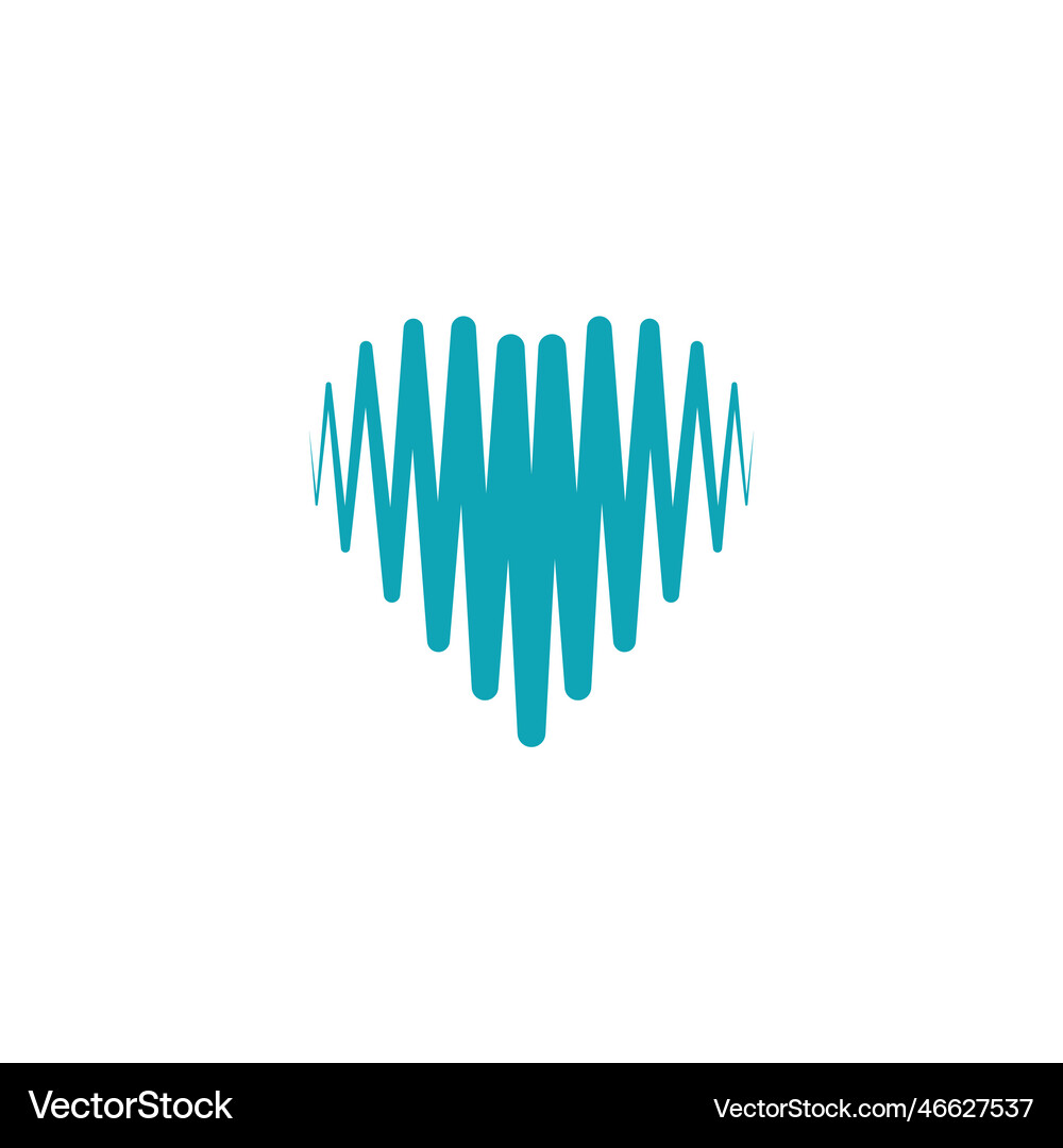 Heart shape pulse logo Royalty Free Vector Image