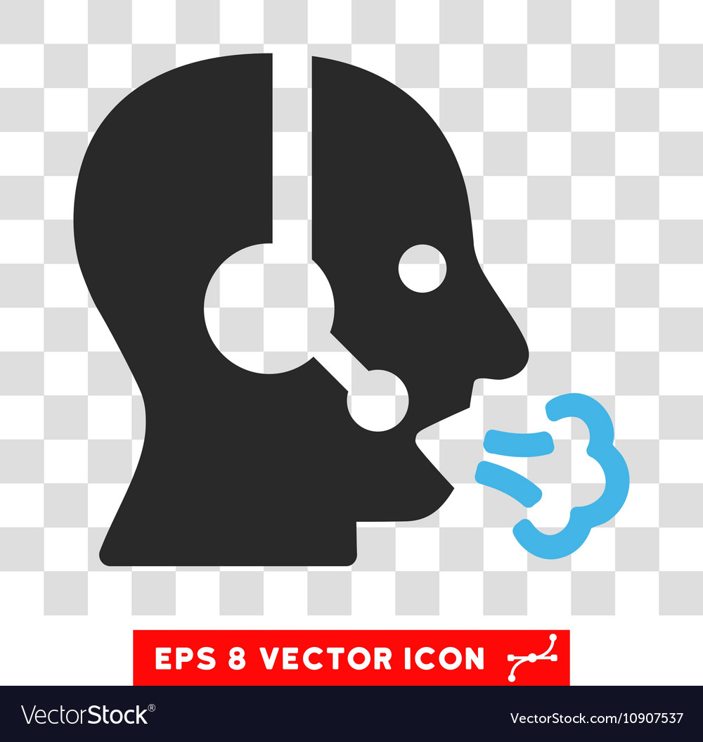 Operator speech eps icon Royalty Free Vector Image
