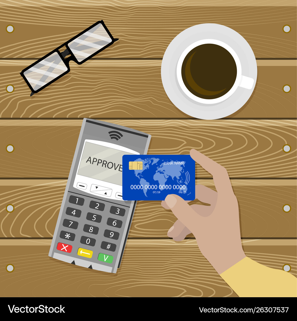 Payment nfc contactless cashless transaction Vector Image