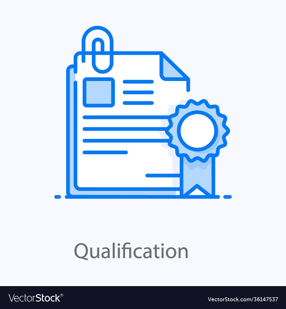 Qualification Royalty Free Vector Image - VectorStock