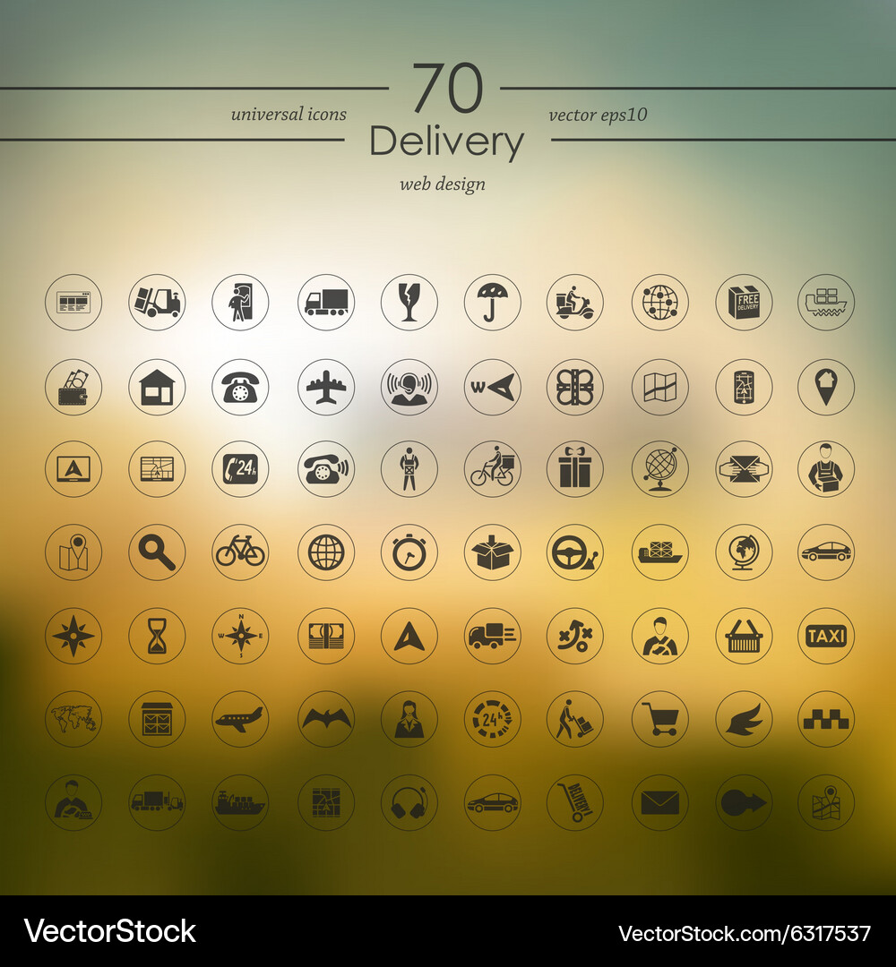Set of delivery icons Royalty Free Vector Image