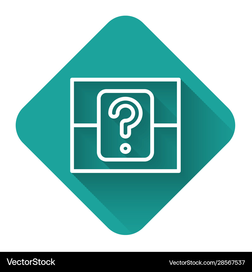 White line mystery box or random loot box Vector Image