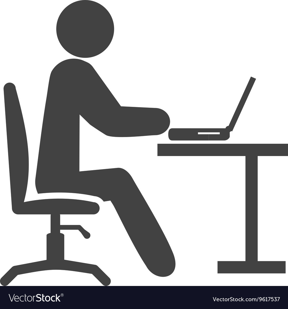 Working in office Royalty Free Vector Image - VectorStock