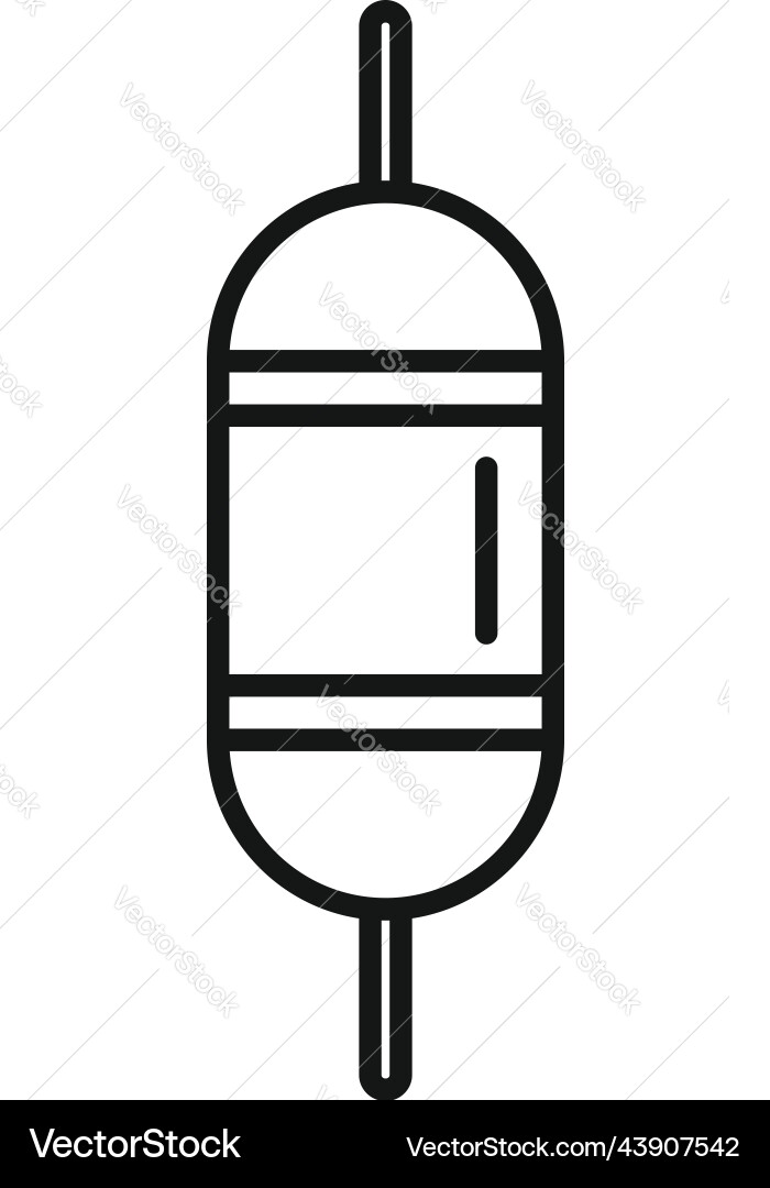 Board resistor icon outline electric circuit Vector Image