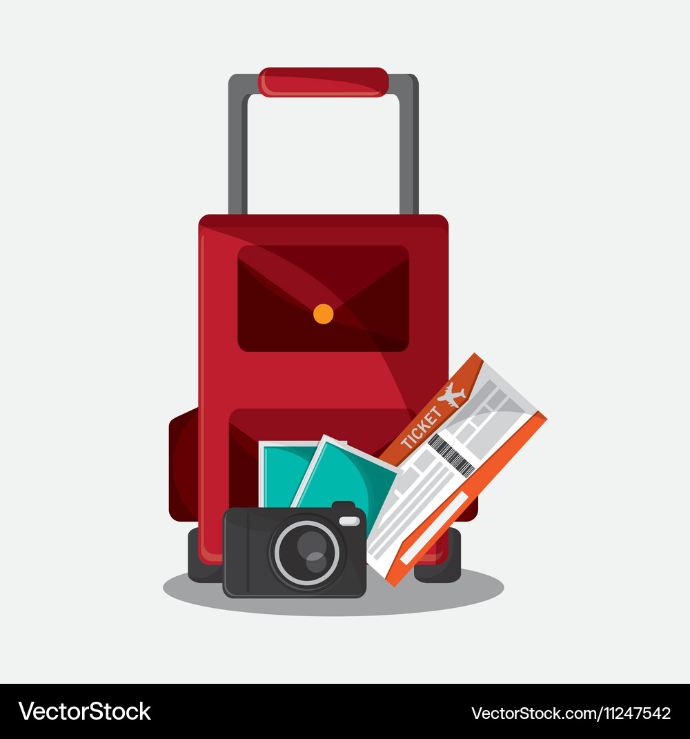 Camera travel and tourism concept Royalty Free Vector Image