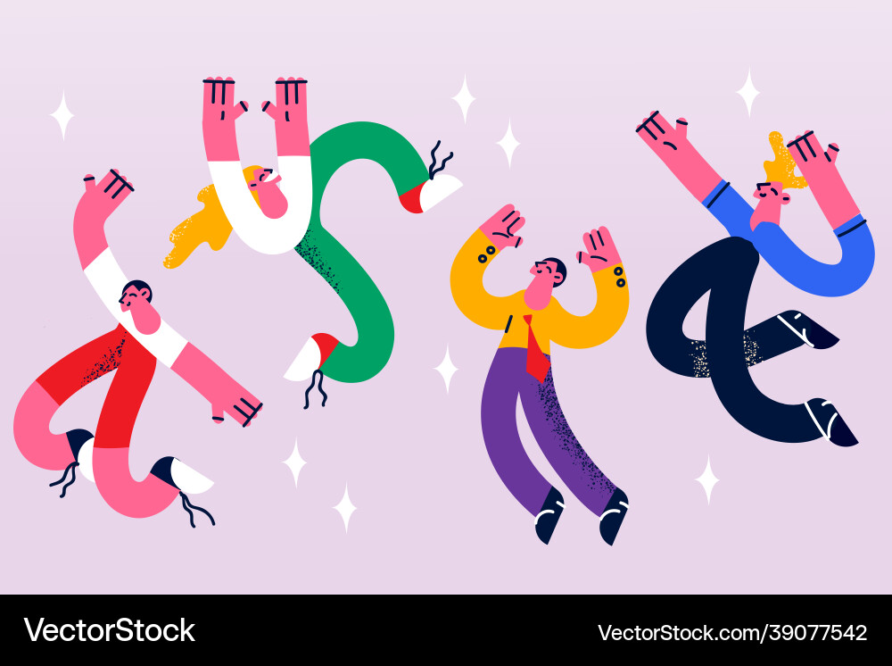Celebrating positive emotion success concept Vector Image