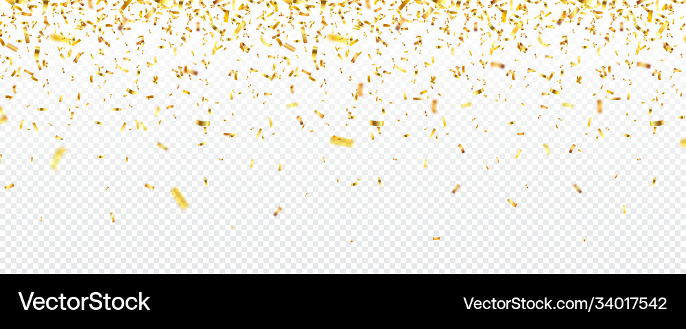 Christmas golden confetti falling shiny glitter Vector Image
