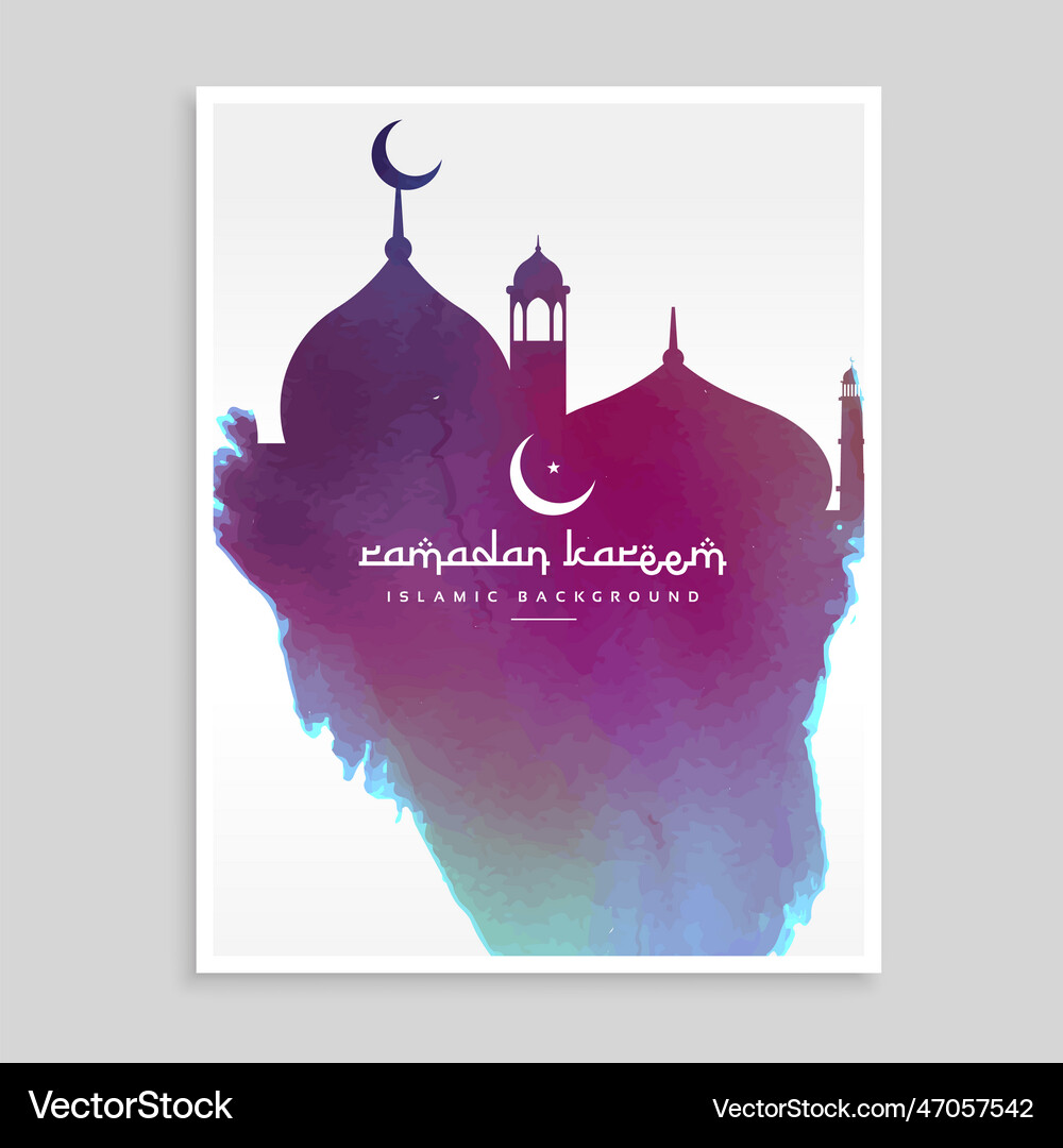 Creative mosque shape design made with ink Vector Image