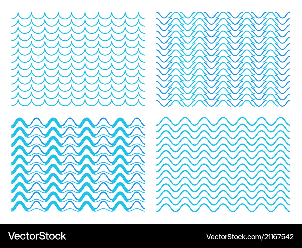 Creative of blue sea line Royalty Free Vector Image