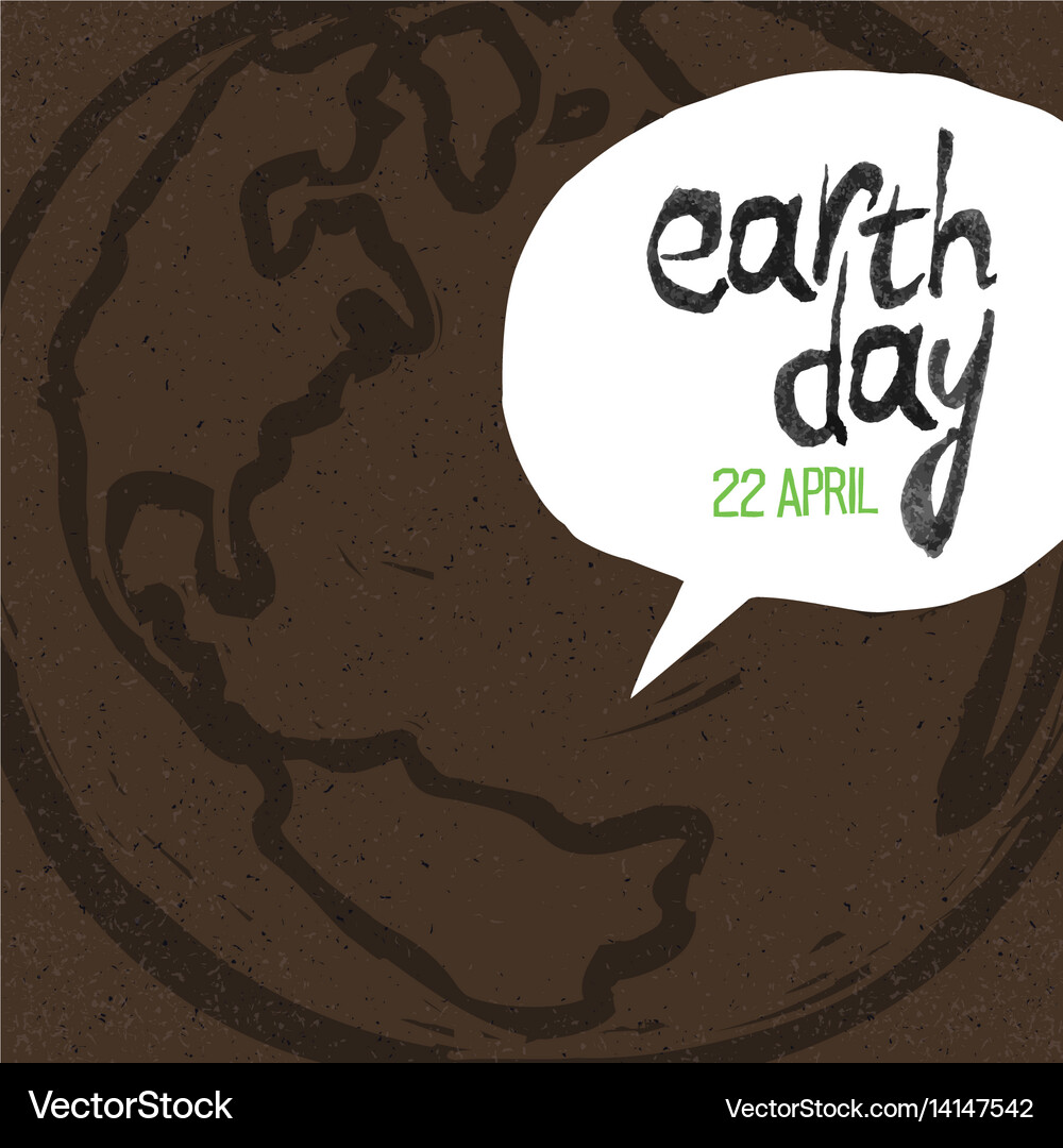 Earth Day Celebration - April 22 Symbol Royalty Free Vector