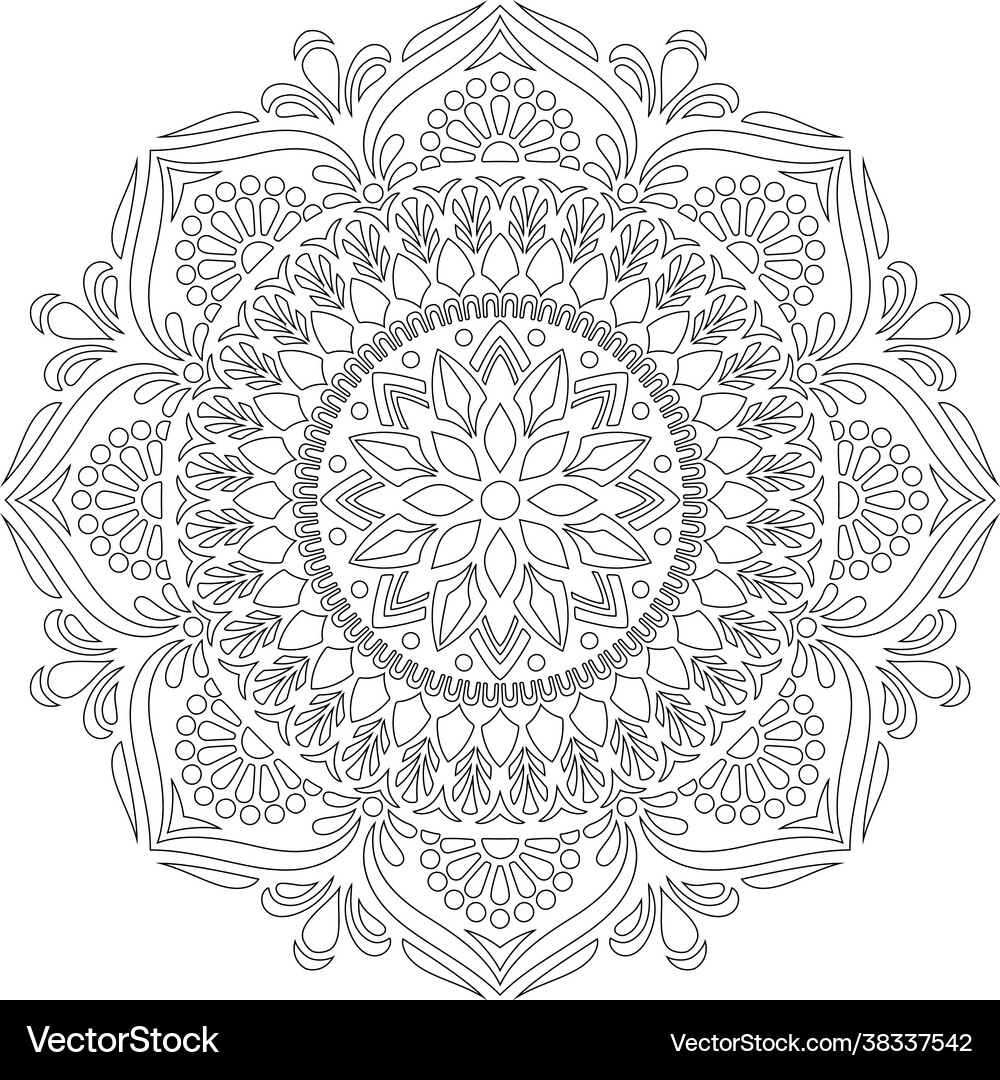 Figure mandala for coloring doodles sketch Vector Image