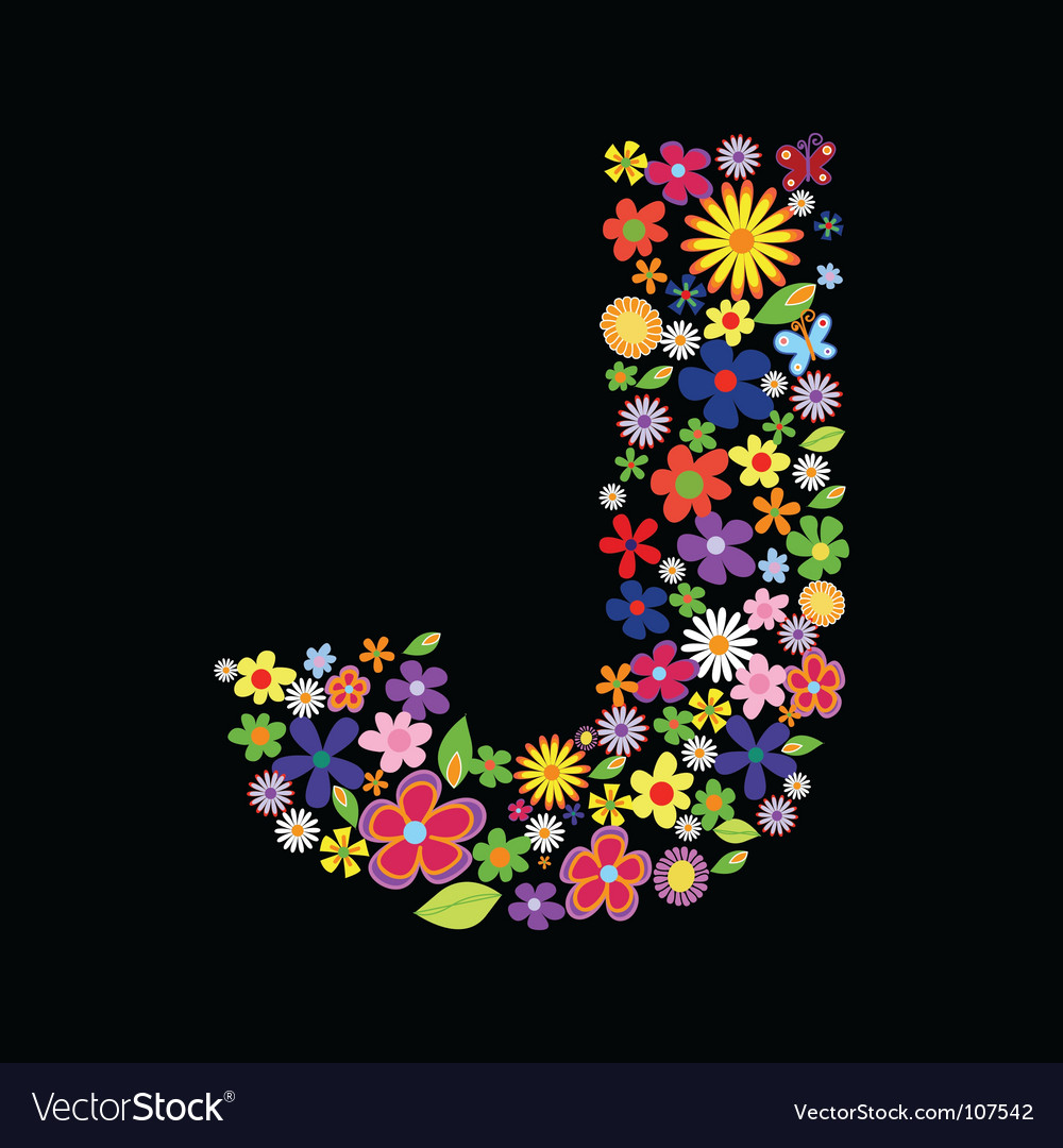 J Royalty Free Vector Image - VectorStock