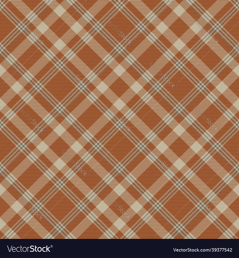 Orange diagonal plaid tartan textured seamless Vector Image Orange diagonal plaid tartan textured seamless Vector Image