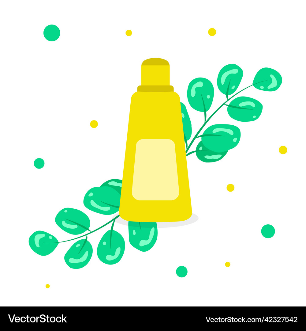 Organic natural herbal cosmetics lotion Royalty Free Vector