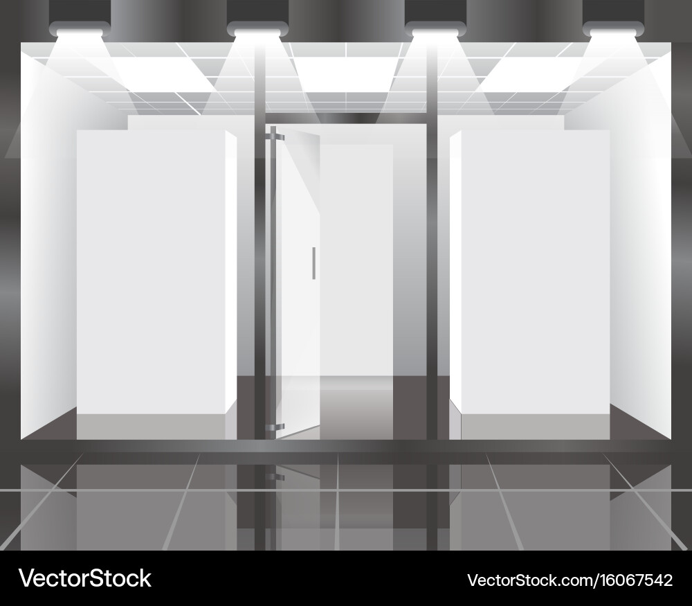 Shop showcase with bright illumination view from Vector Image