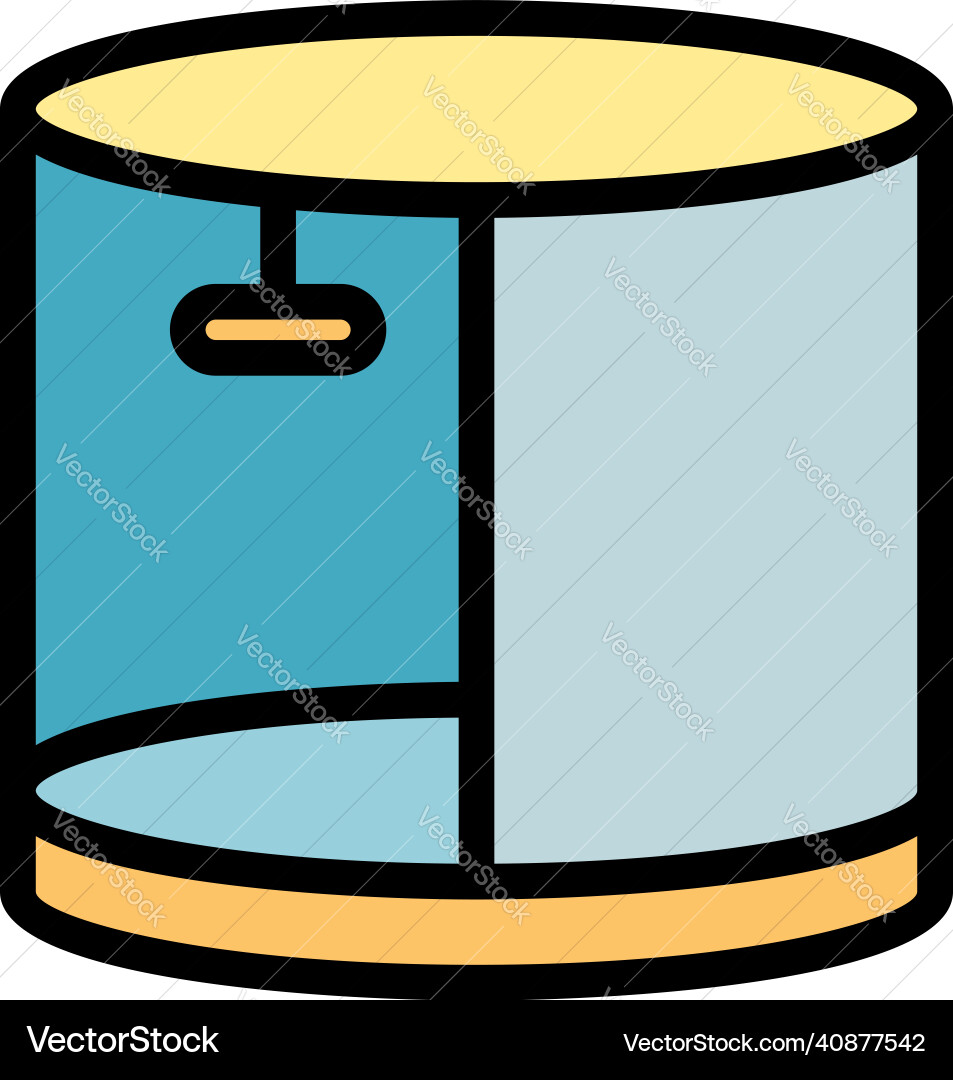 Shower stall icon color outline Royalty Free Vector Image