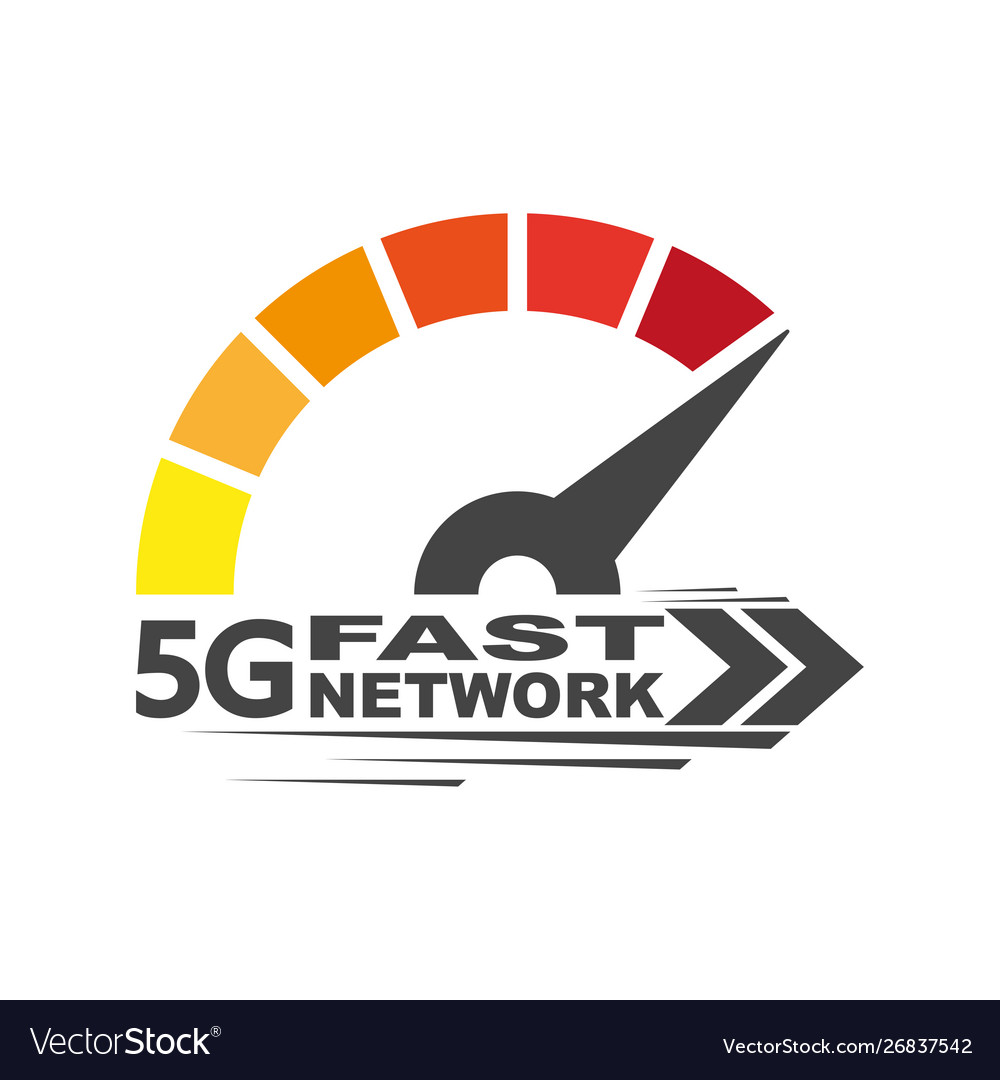 Speed internet 5g abstract symbol Royalty Free Vector Image