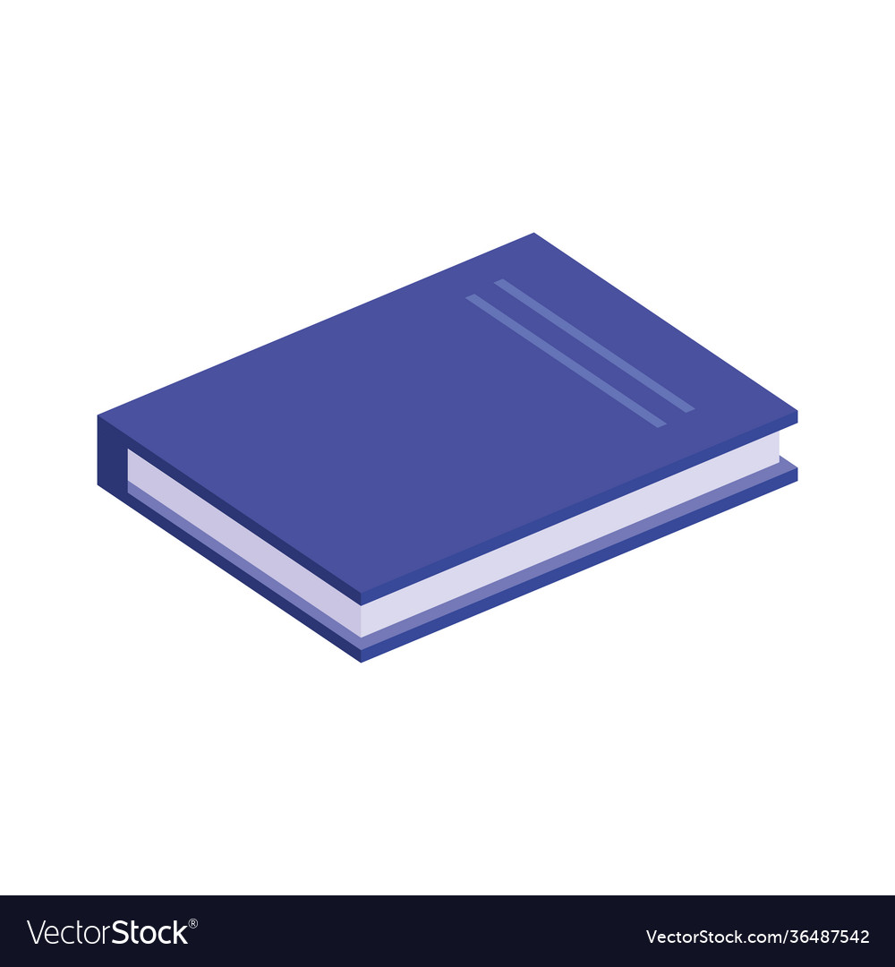 Text book blue isometric icon Royalty Free Vector Image Text book blue isometric icon Royalty Free Vector Image