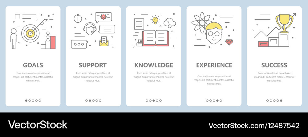 Thin line flat design consulting concept Vector Image