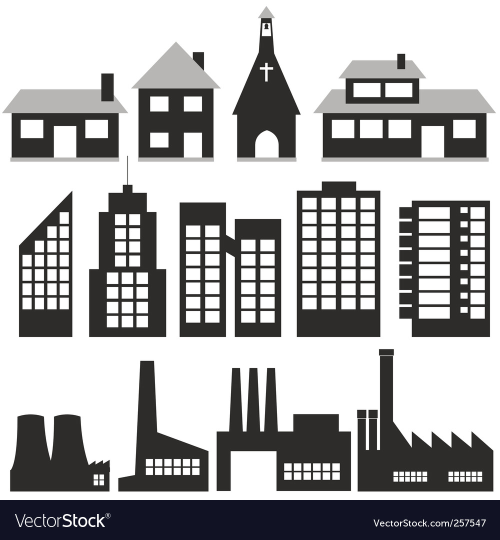 Buildings Royalty Free Vector Image - VectorStock