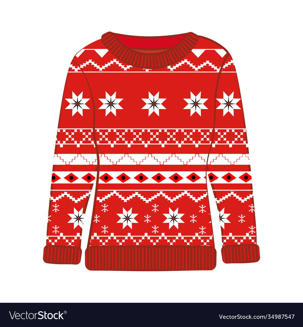Christmas ugly party seasonal sweater Royalty Free Vector