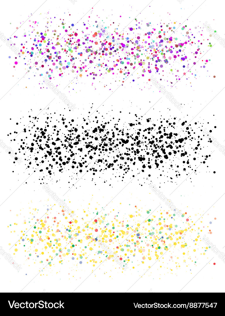 Color texture three images paint noise Royalty Free Vector