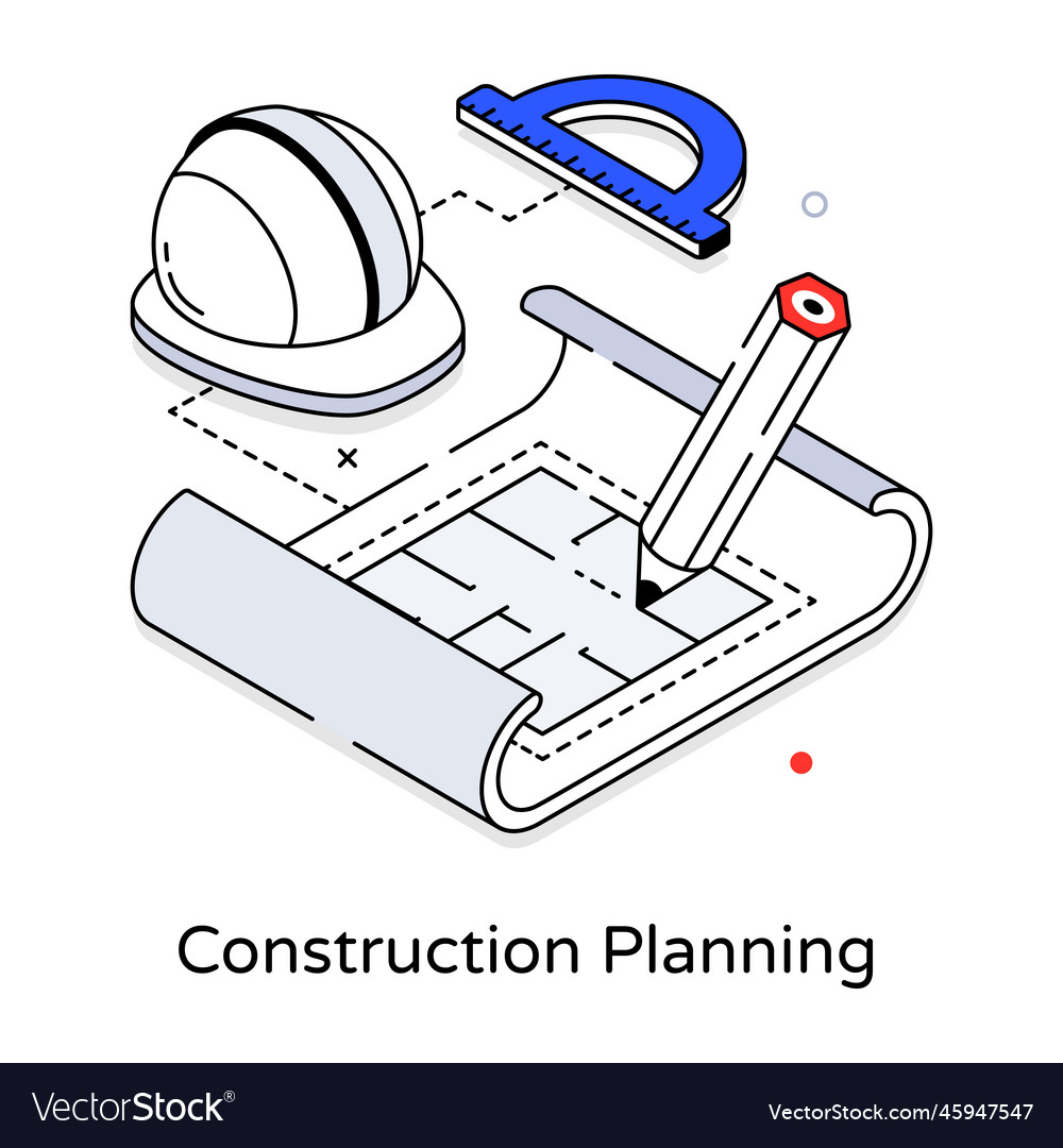 Construction planning Royalty Free Vector Image
