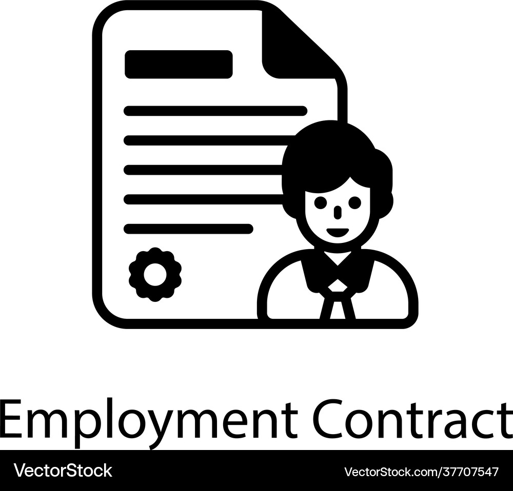 Employment contract Royalty Free Vector Image - VectorStock